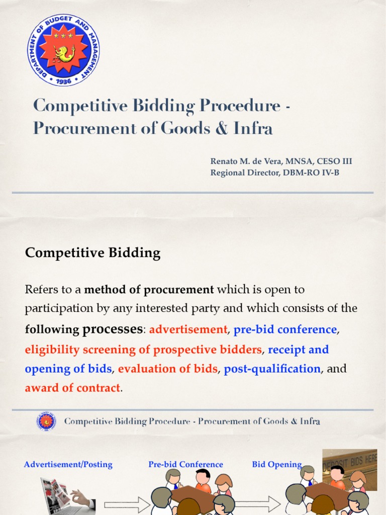 Competitive Bidding Procedures Overview | PDF | Procurement | Policy