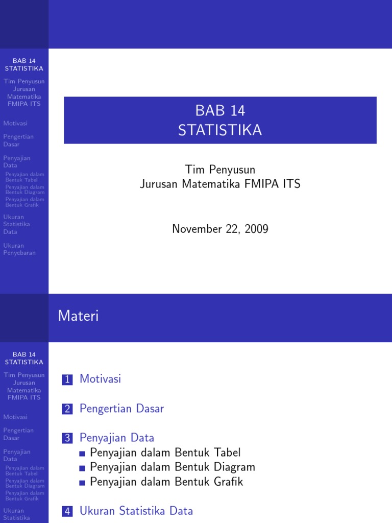 Slide SMK Bab 14 Statistika | PDF