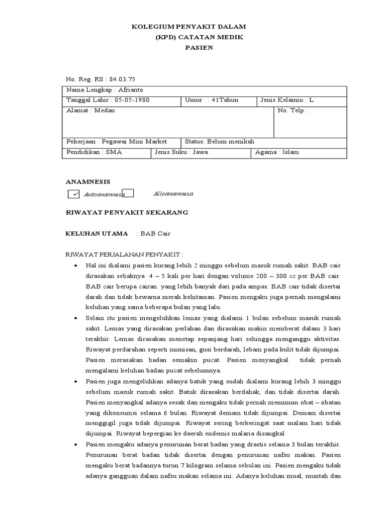 STATUS Mini Cex Indah Prasetya Putri | PDF