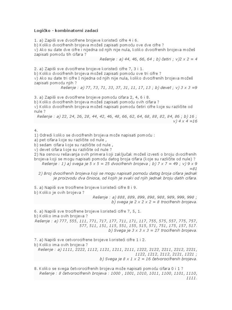 Logicki Zadaci | PDF