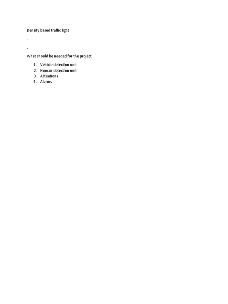 Density Based Traffic Light | PDF