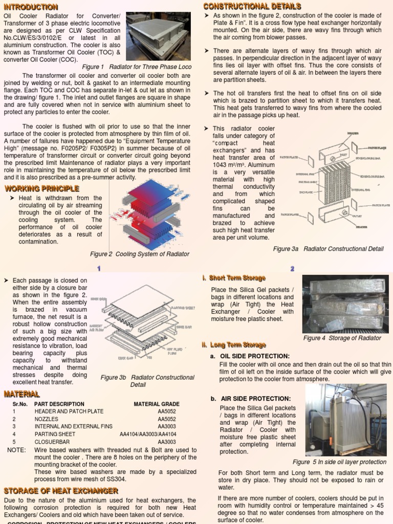 Pamphlet On Three Phase Loco Radiator | PDF | Heat Exchanger | Radiator