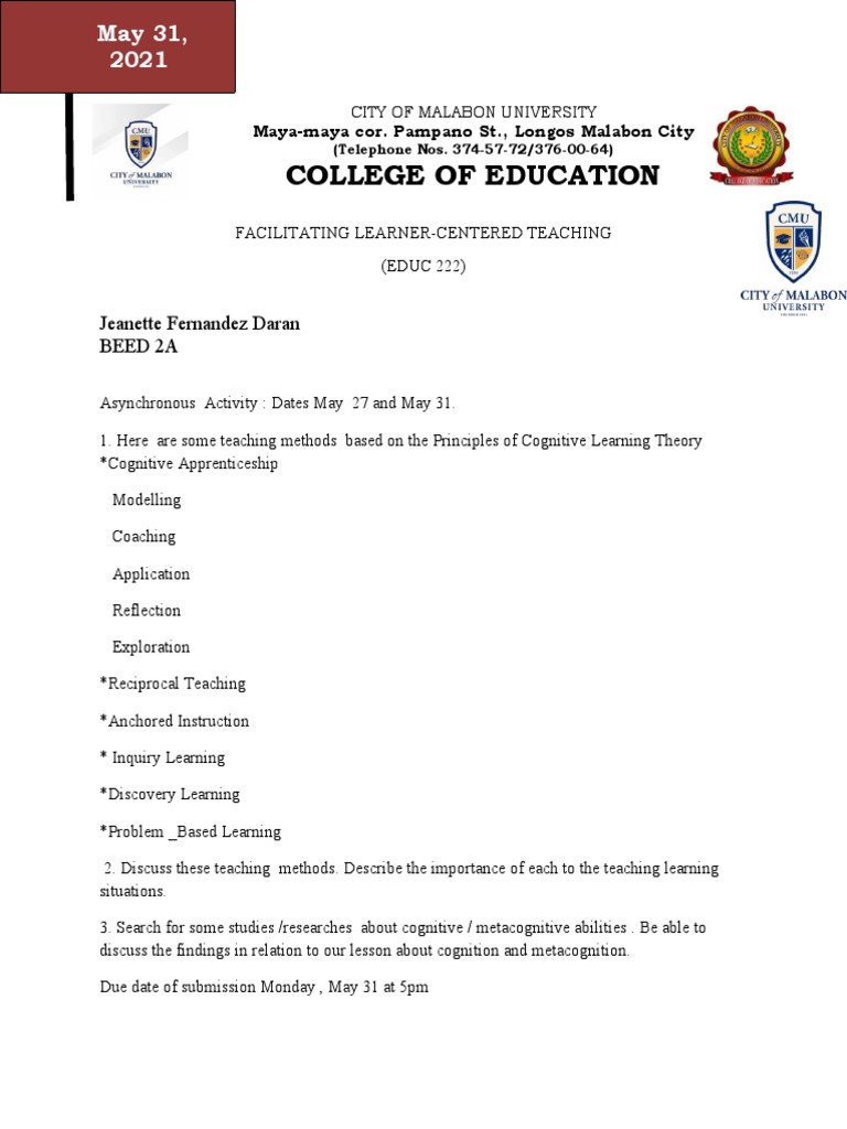 FLCT Beed - 2a (Daran) | PDF | Learning | Teaching