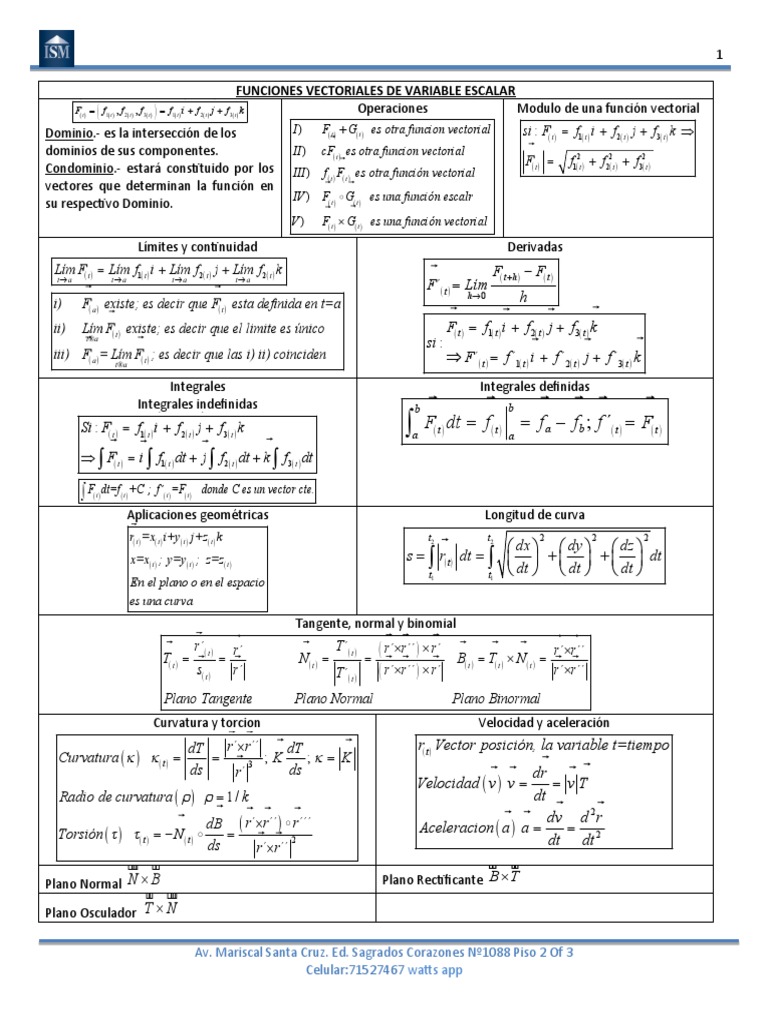 GUIA 3 Funciones Escalares de Variable Escalar | PDF | Aceleración | Vector Euclidiano