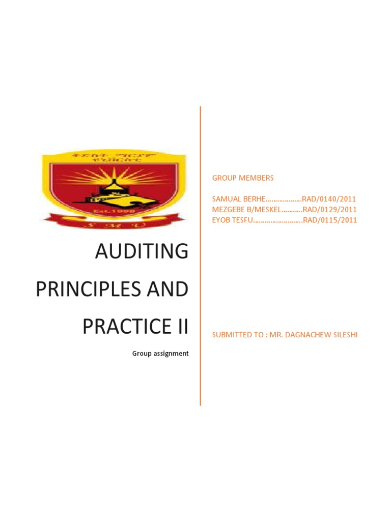 Auditing Principles and Practice Ii | PDF | Revenue | Invoice