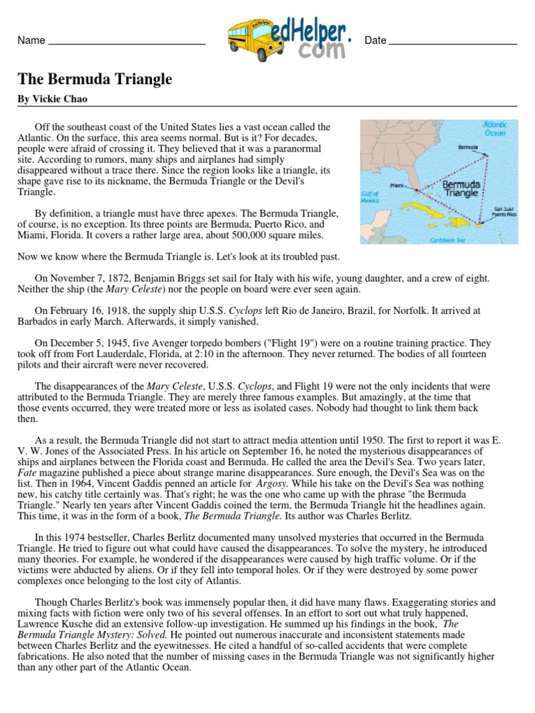 The Bermuda Triangle: by Vickie Chao | PDF