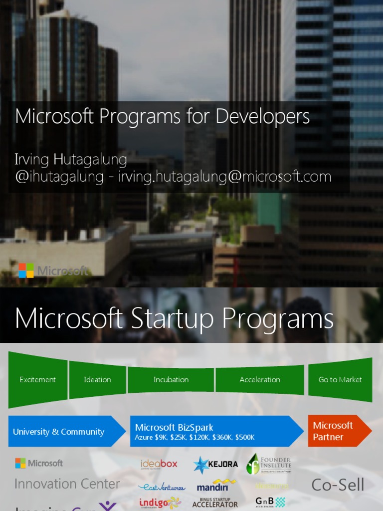 Microsoft Indonesia For Dev Ecosystem v2 (4 by 3) | PDF | Microsoft ...