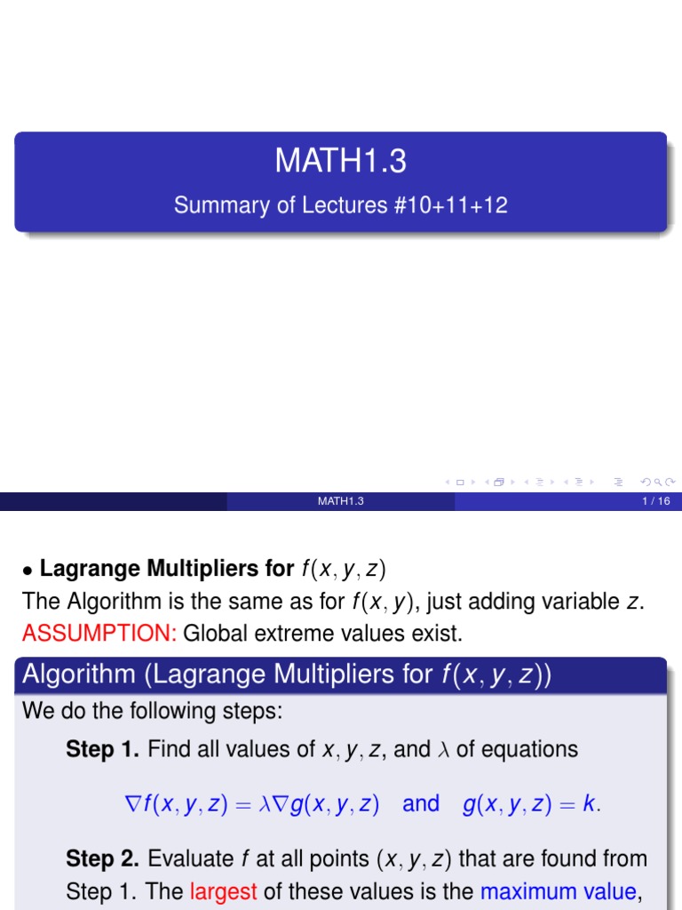 Lectures #10+11+12 | PDF | Integral | Maxima And Minima