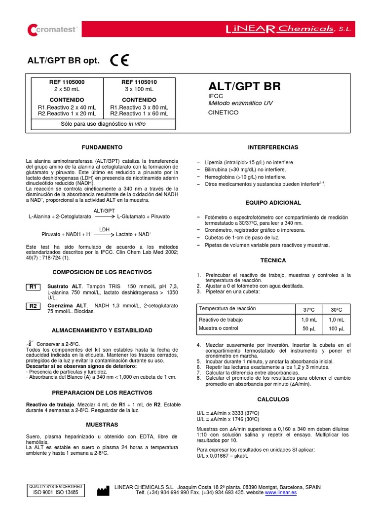 Alt GPT BR | PDF | Transaminasa | Nicotinamida adenina dinucleótida