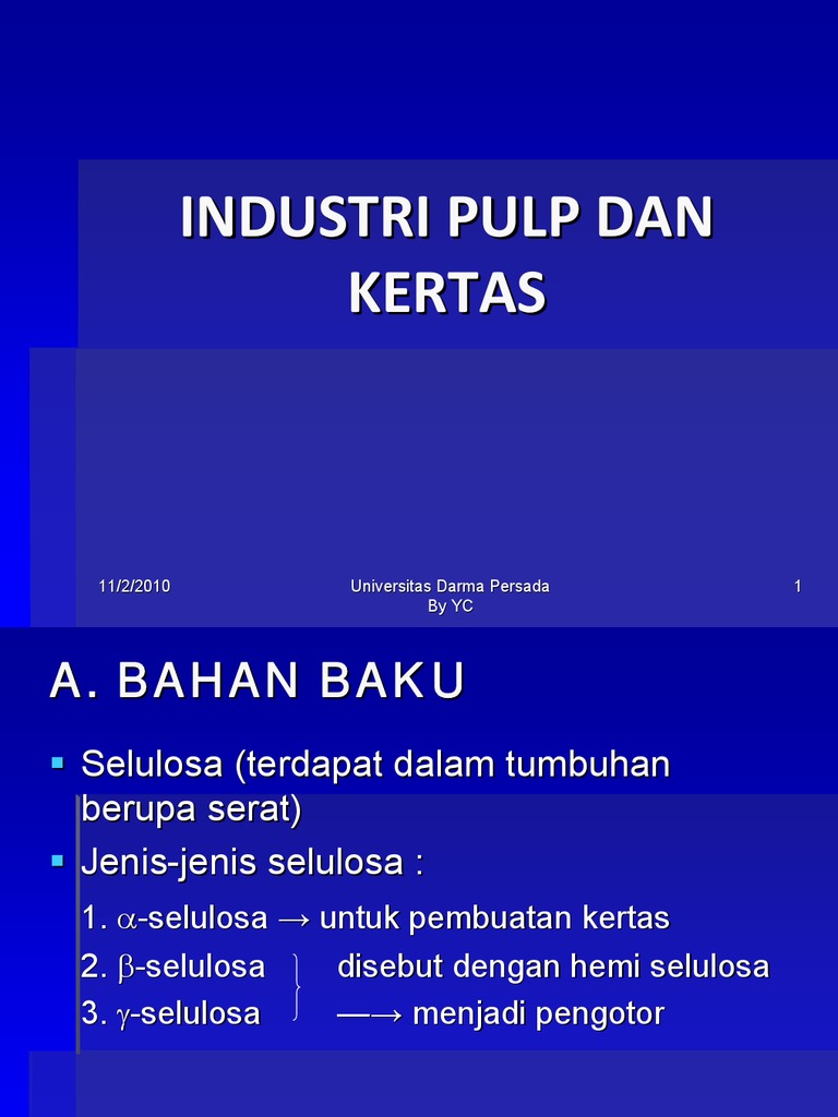 Industri Pulp Dan Kertas | PDF