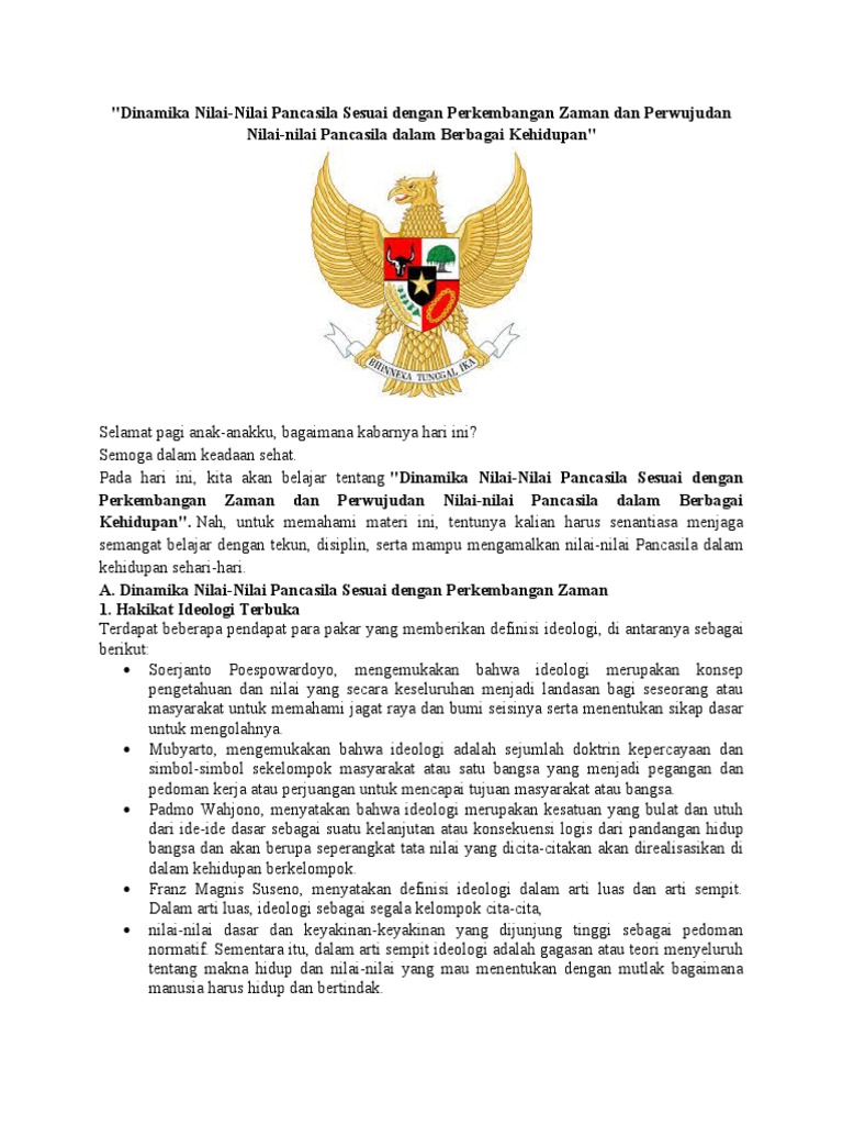 P5-PKN-IX-Dinamika Nilai | PDF