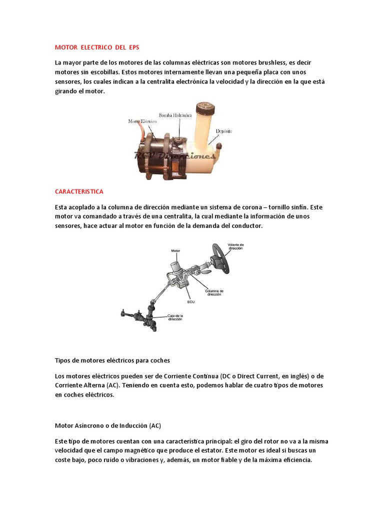Motor Electrico Del Eps | PDF | Motor eléctrico | Ingeniería mecánica