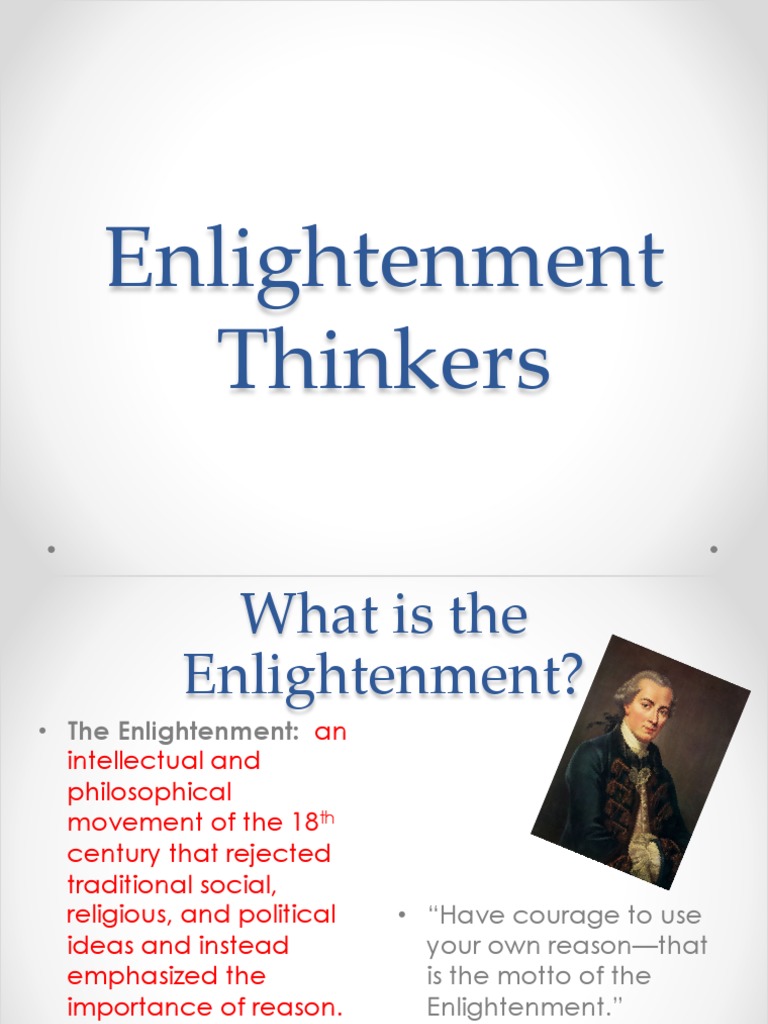 Enlightenment Thinkers | PDF | Age Of Enlightenment | Liberty