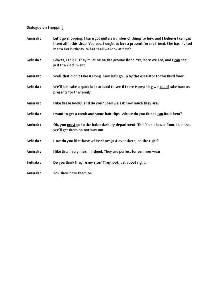 Dialogue On Shopping Grammar Lesson LP 18 23 | PDF | Poetry