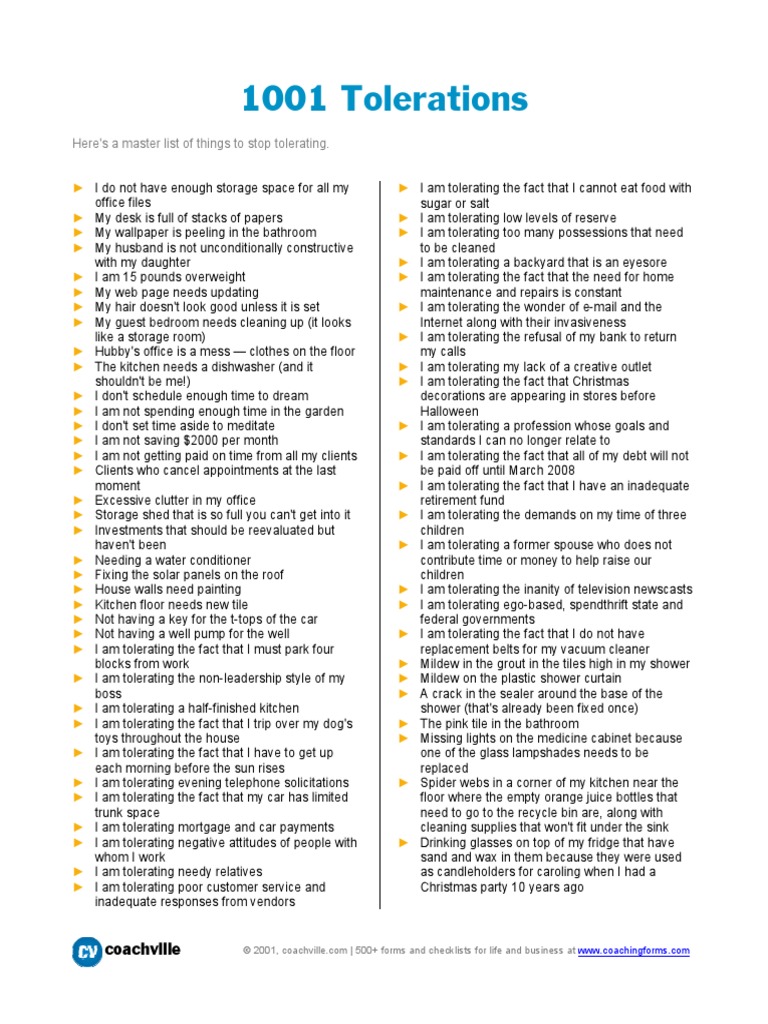 1001 Tolerations List | PDF | Home & Garden