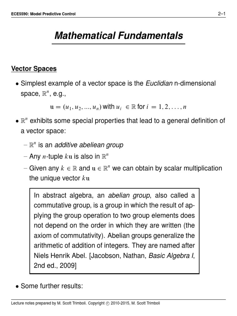 ECE5590 Mathematical Fundamentals | PDF | Eigenvalues And Eigenvectors | Matrix (Mathematics)