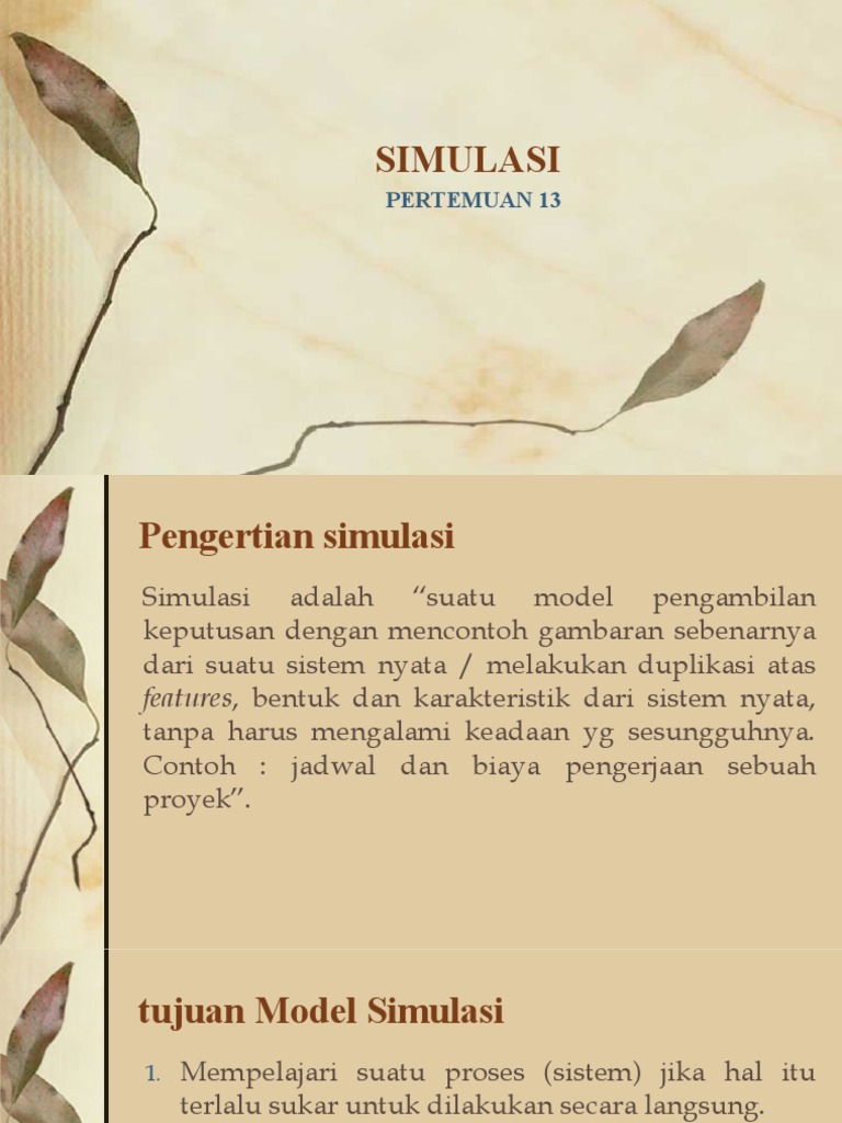 Pertemuan 13 SIMULASI TPK New 1 | PDF