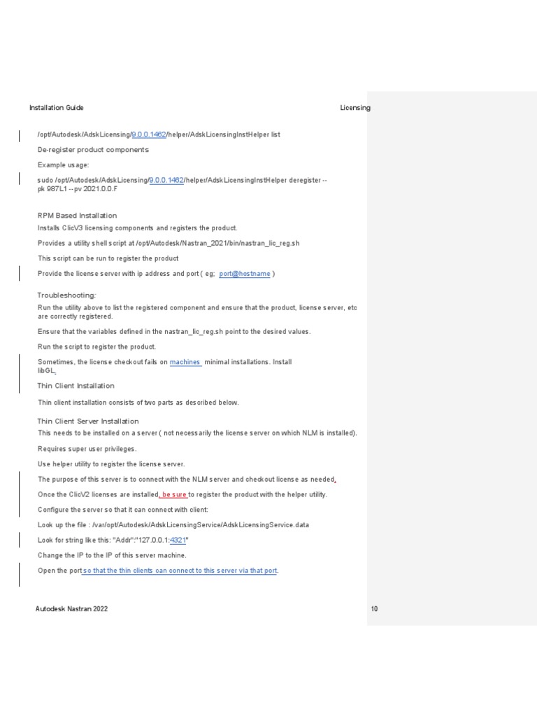 Autodesk Nastran 2022 Linux Installation Manual 10 | PDF