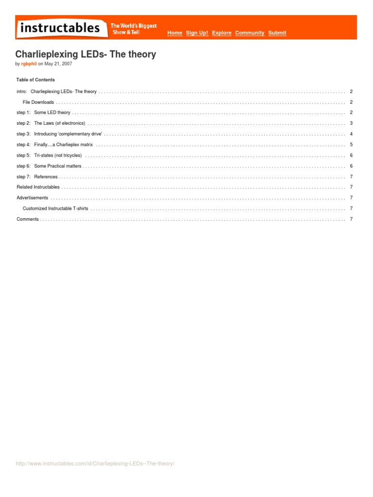 Charlieplexing LEDs The Theory | PDF | Series And Parallel Circuits ...