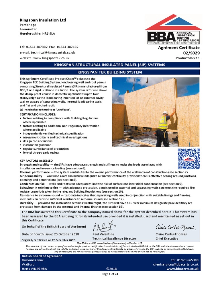 Kingspan Insulation LTD: Kingspan Structural Insulated Panel (Sip ...