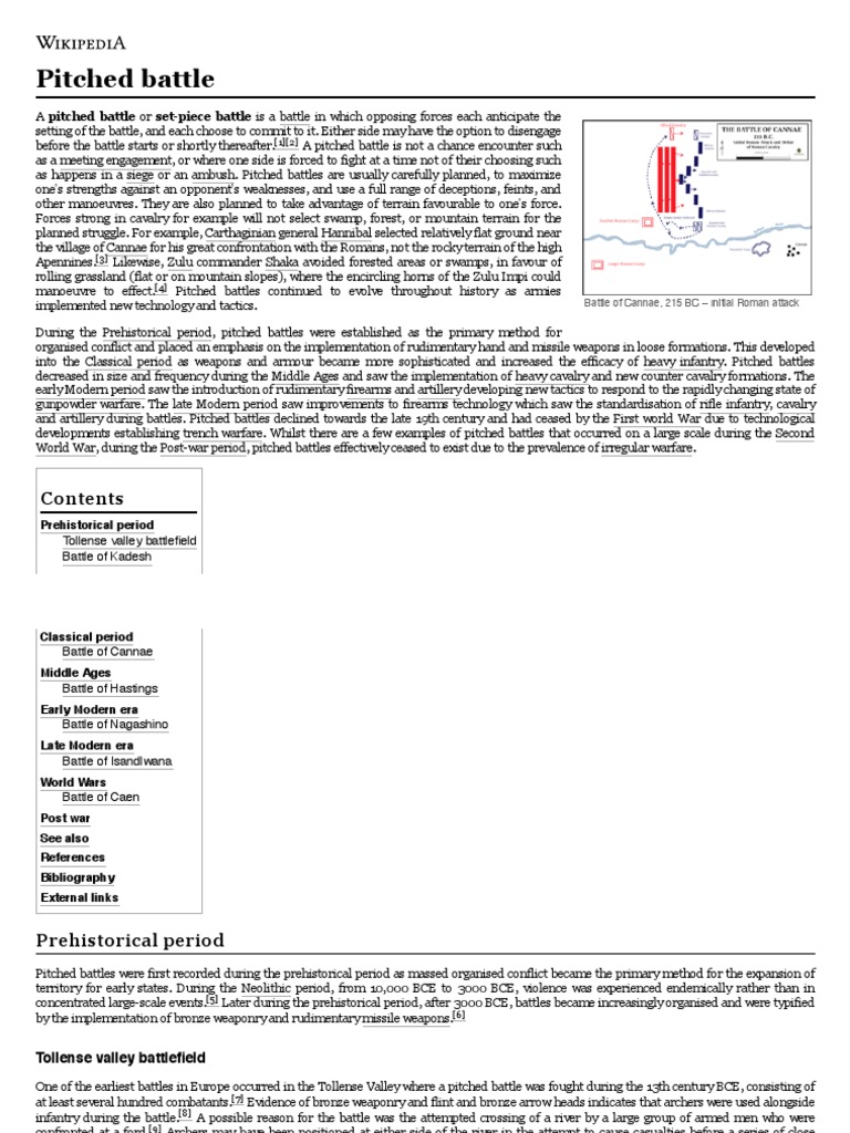 Pitched Battle - Wikipedia | PDF | Infantry | Wars & Military