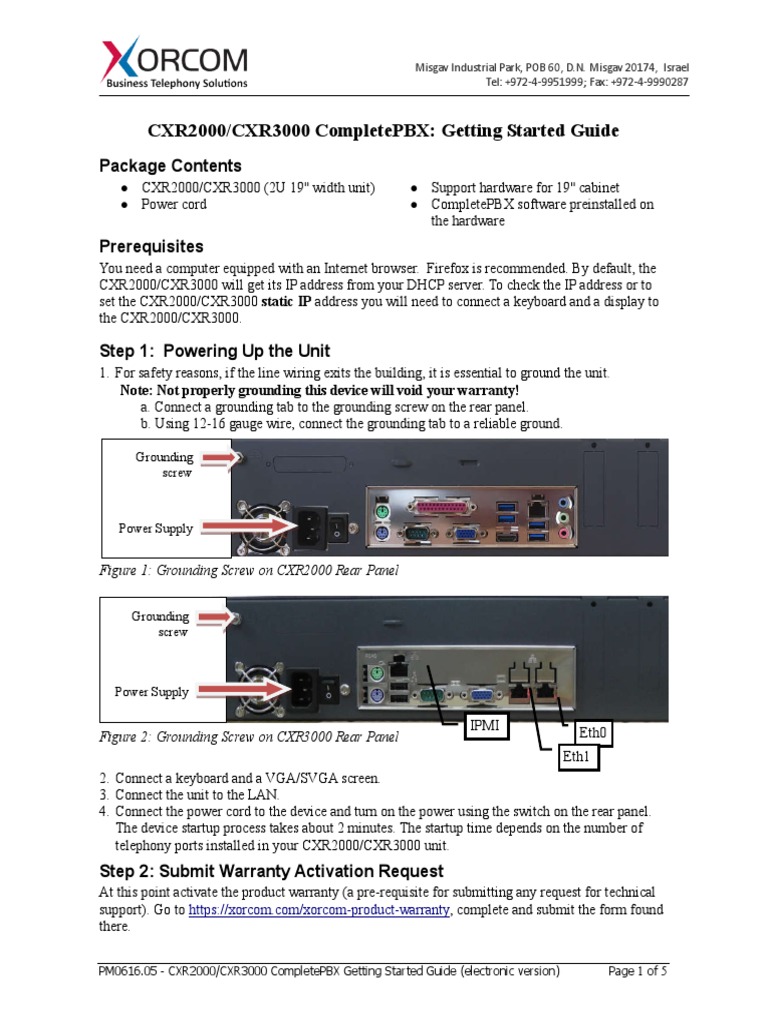 PM0616 CXR2000+CXR3000 Getting Started Guide | PDF | Ip Address | Computer Network