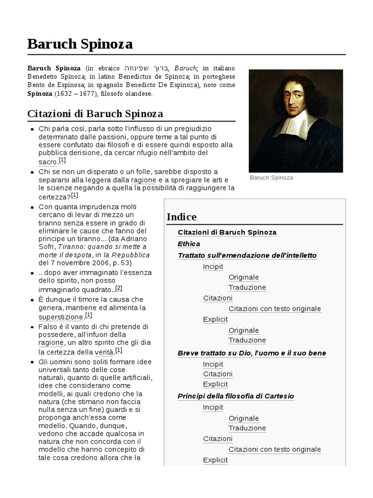 Baruch Spinoza | PDF