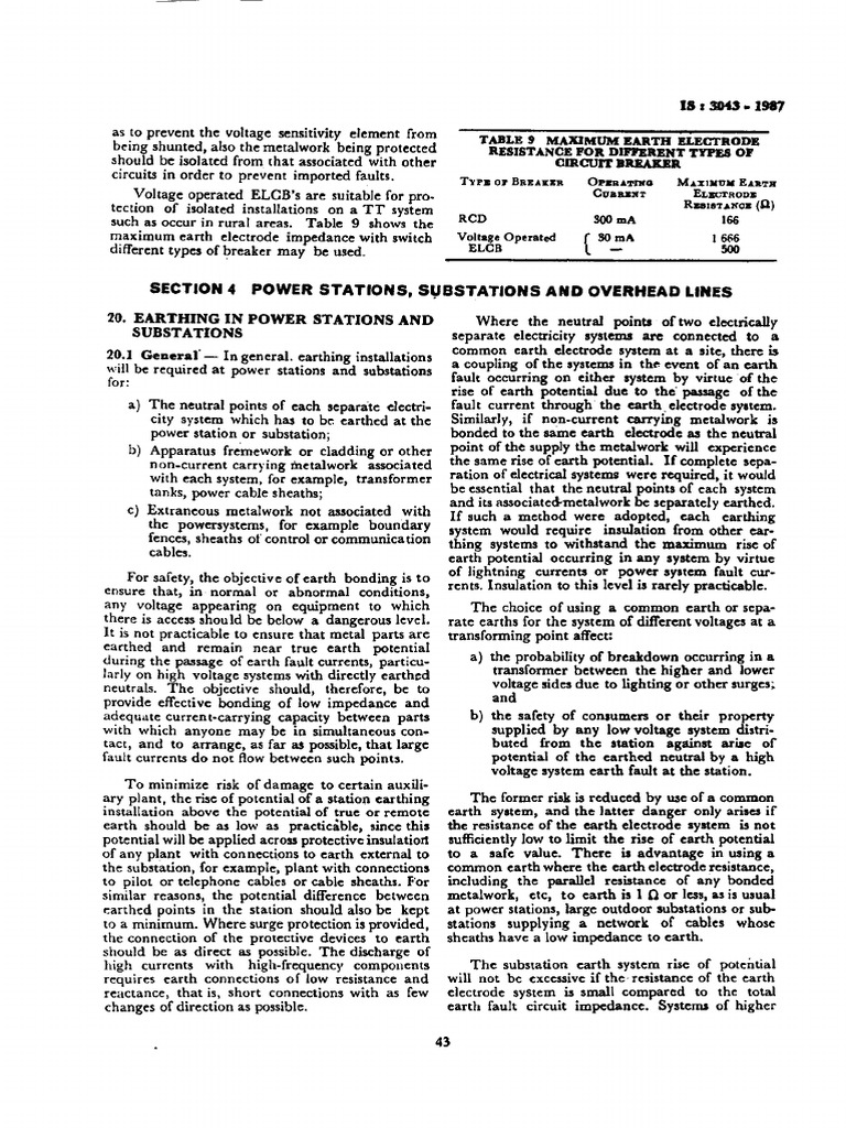 Pages From Is 3043-1987 - From 44 To 86 Earthing | PDF