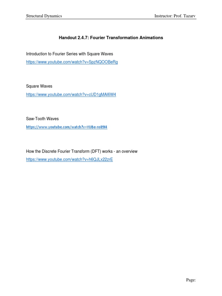 H2.4.7-Fourier Transformation Animation | PDF