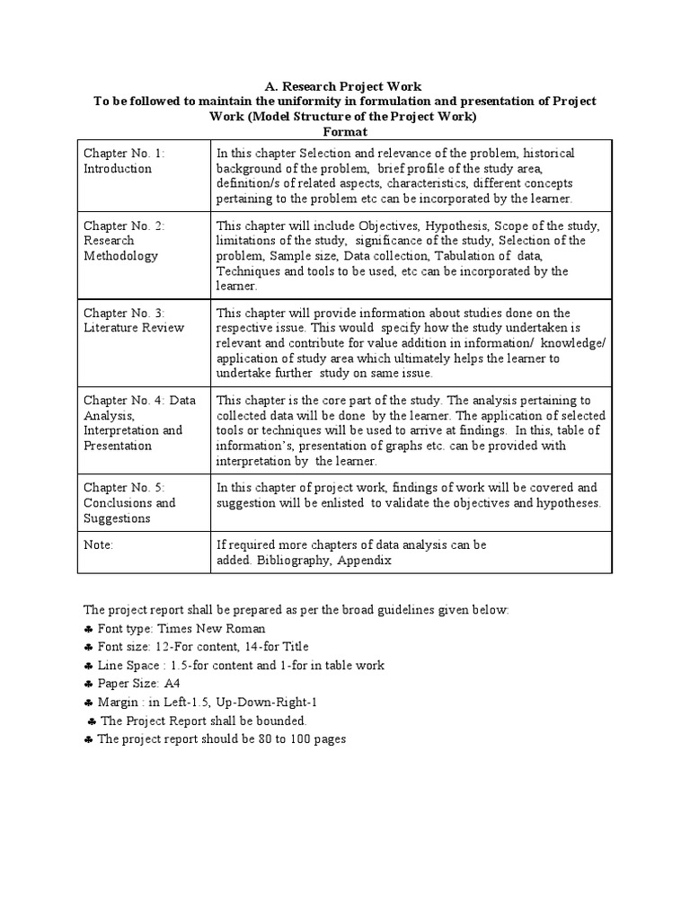M.Com Project Work Guidelines | PDF | Cognition | Science