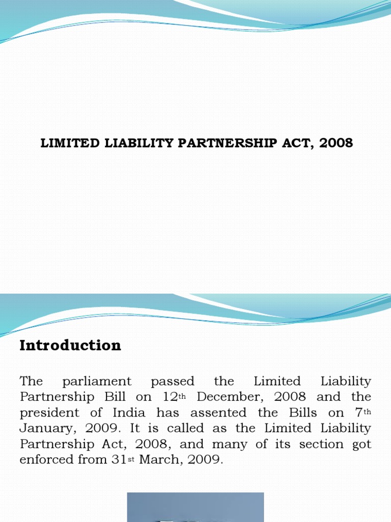 Limited Liability Partnership Act, 2008 | Download Free PDF | Law ...