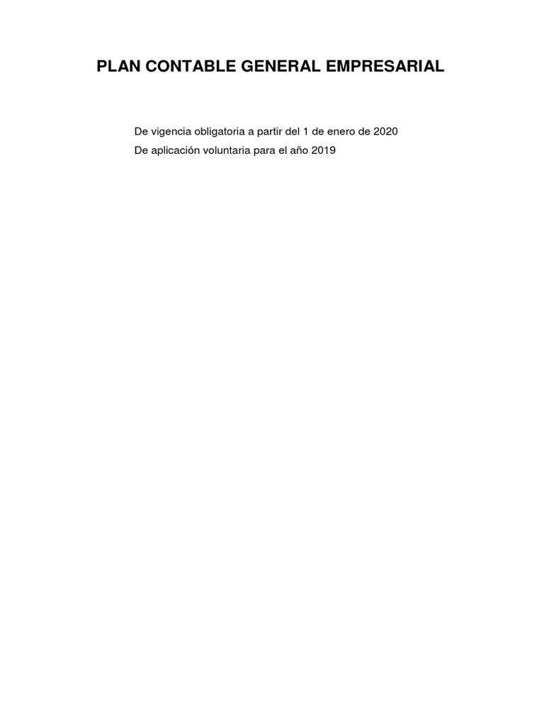Plan Contable General Empresarial 2020 | Download Free PDF | normas ...