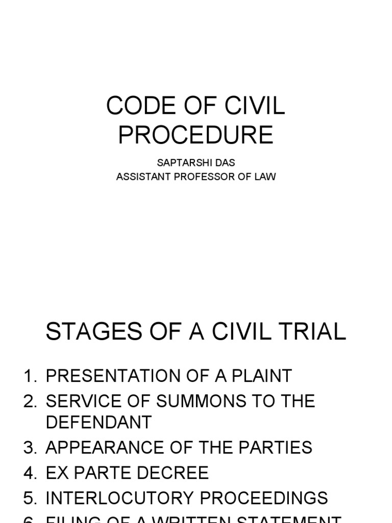 Stages of a Civil Trial Process | PDF | Lawsuit | Discovery (Law)