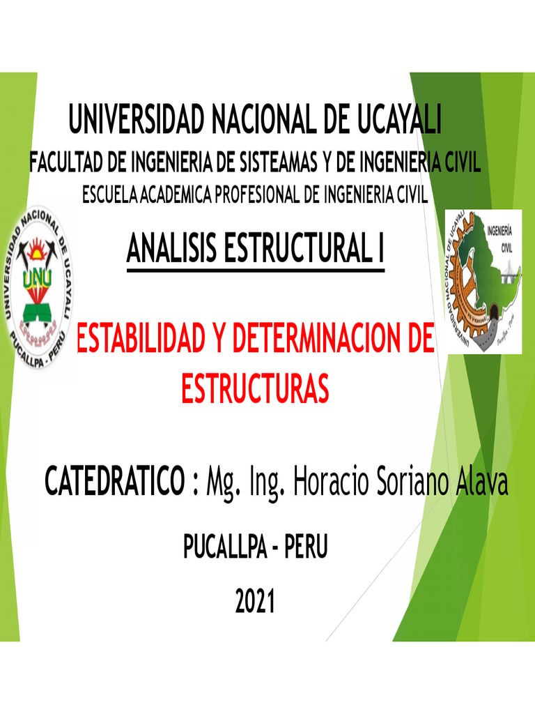 Estabilidad y Determinación Estructural | PDF | Física Aplicada e ...