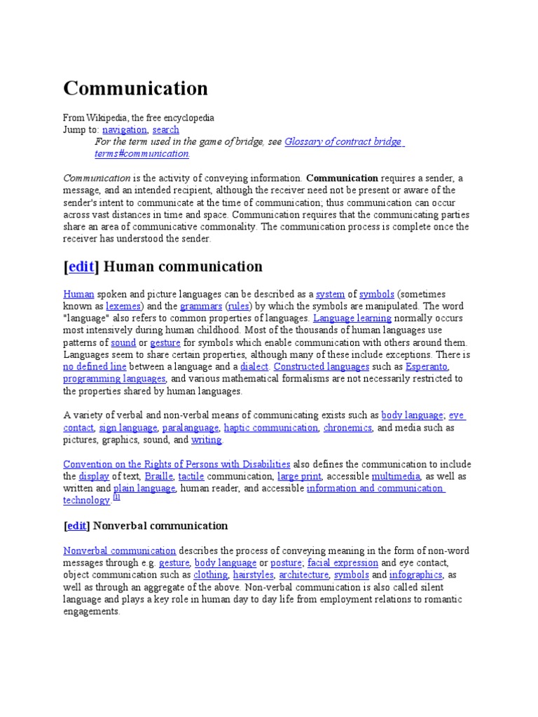 Communication | PDF | Cybernetics | Communication