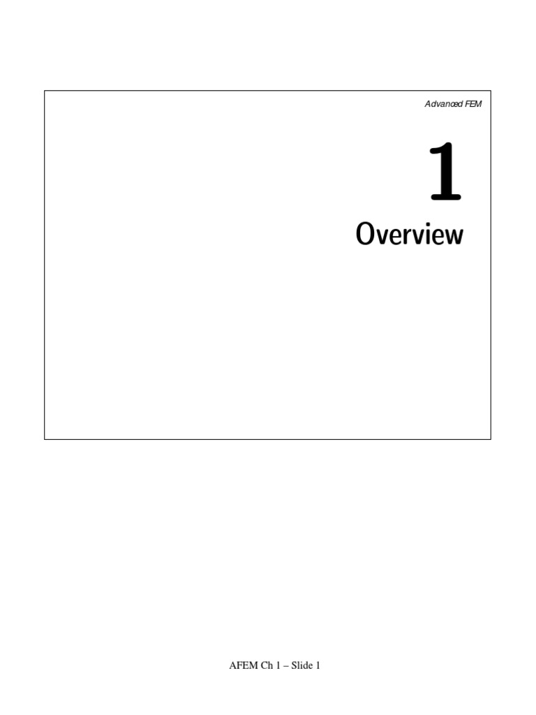 Advanced Fem Afem Ch 1 Slide 1 Pdf Finite Element Method Calculus Of Variations