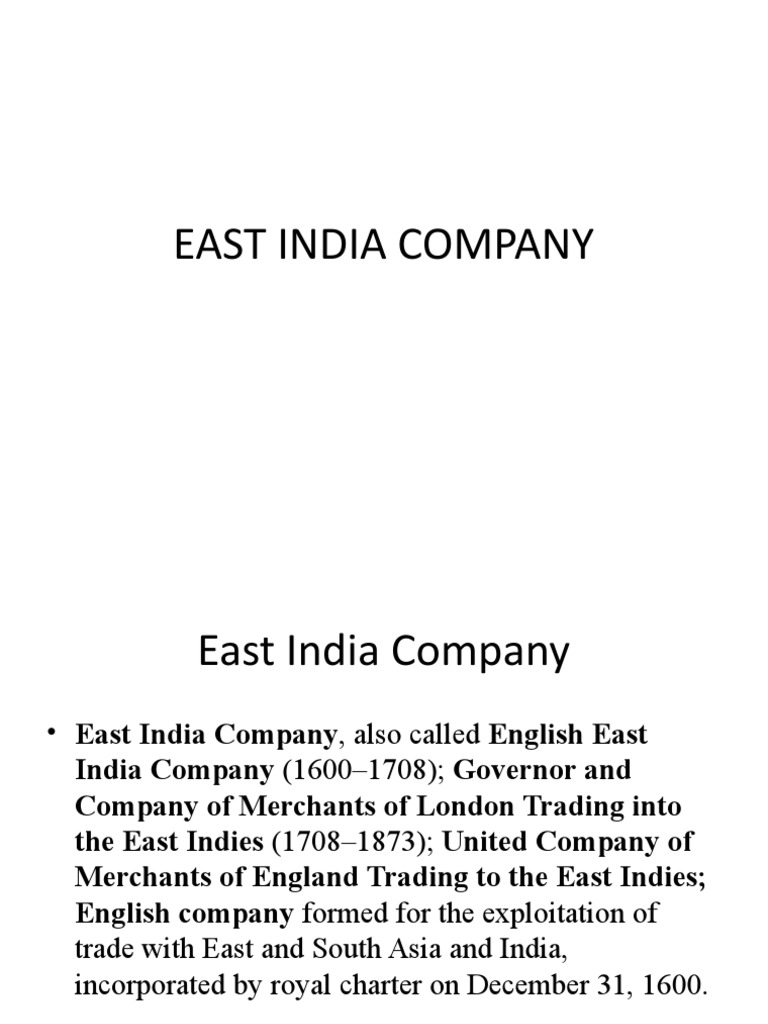 East India Company | PDF | East India Company | Economies