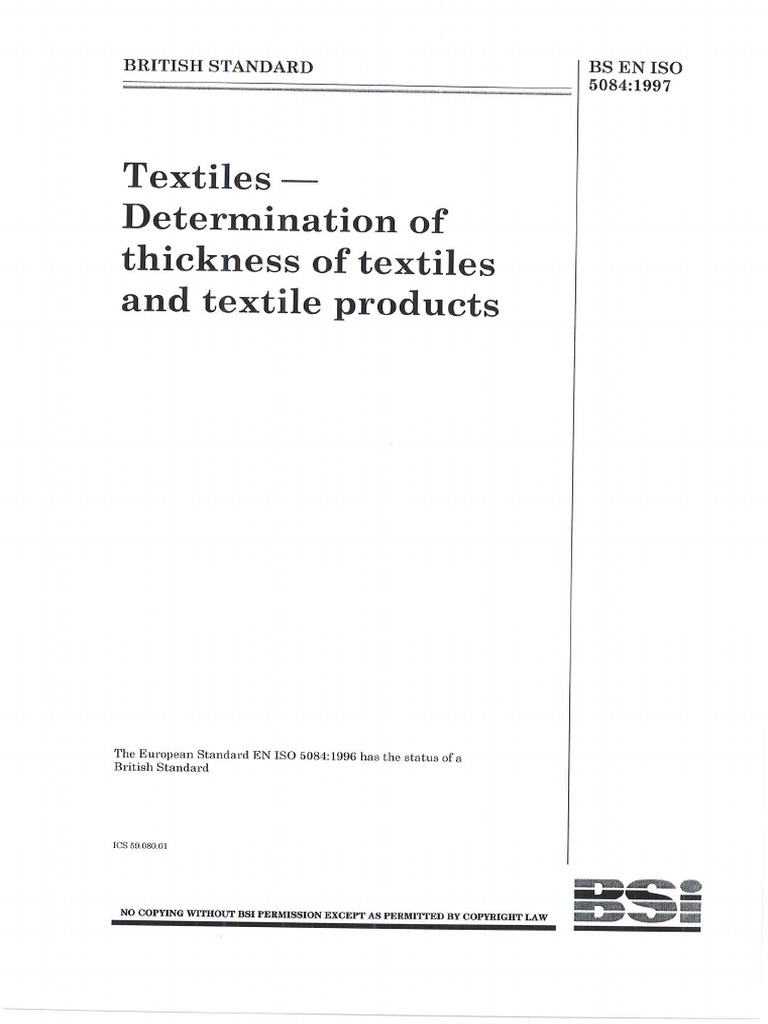 BS en Iso 5084 - 1997 | PDF