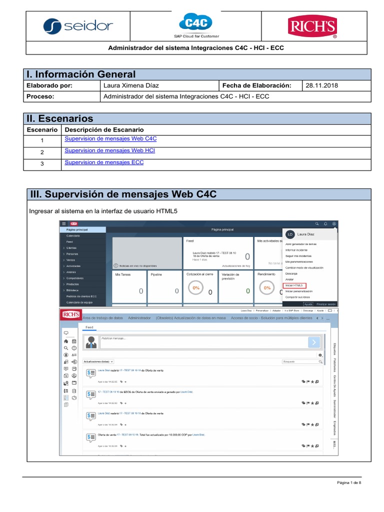Administrador Del Sistema Integraciones C4C - HCI - ECC | PDF | Red mundial | Internet y web
