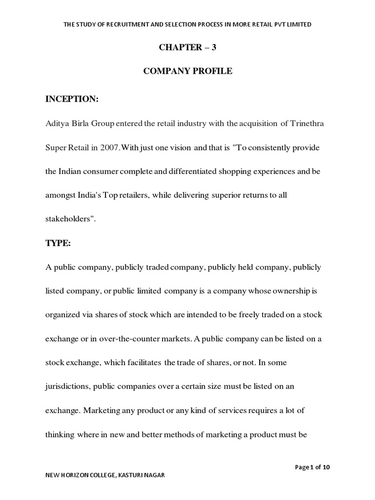 Chapter 3 Project PDF | PDF | Retail | Brand