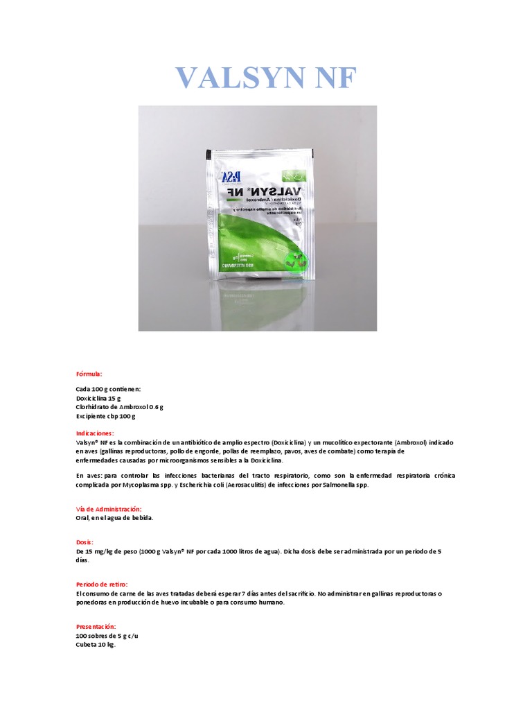 Valsyn NF Polvo | PDF