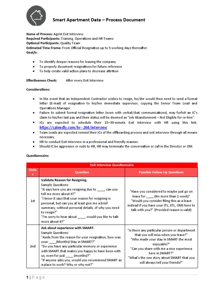 Exit Process - IC Exit Interview Questions | PDF | Cognition | Psychological Concepts