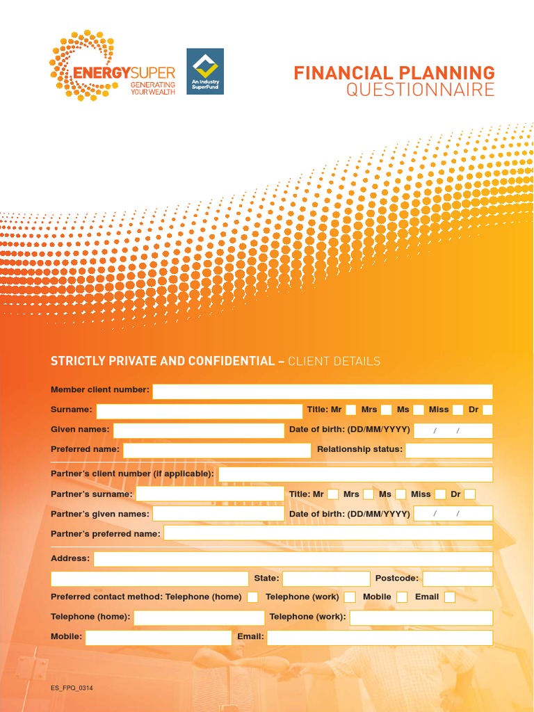 Financial Planning Questionnaire | PDF | Insurance | Interest