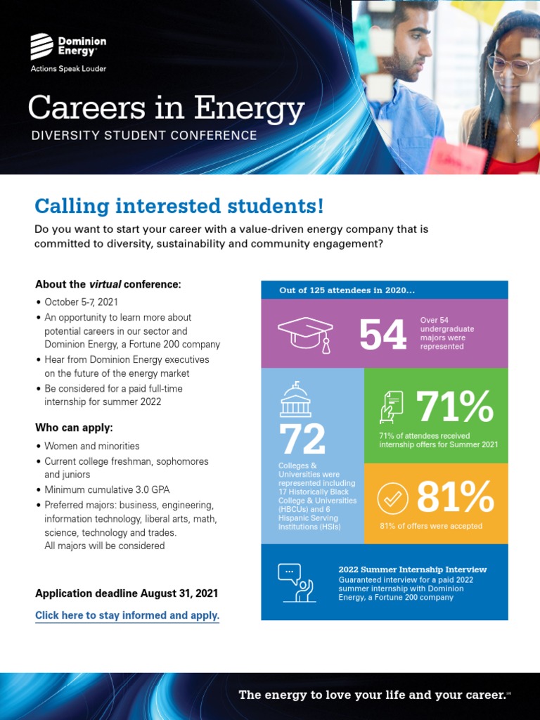 Diversity Student Conference 2021 Flyer | PDF | Internship | Job Hunting