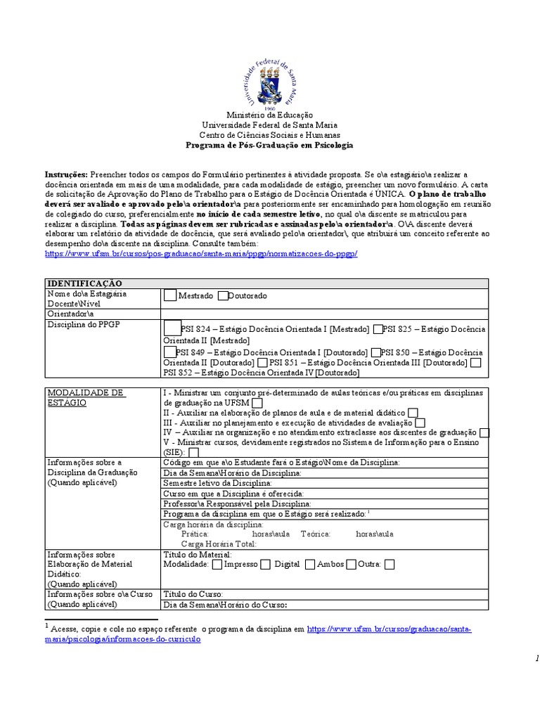 Modelo de Plano de Docencia | PDF | Lição | Estágio
