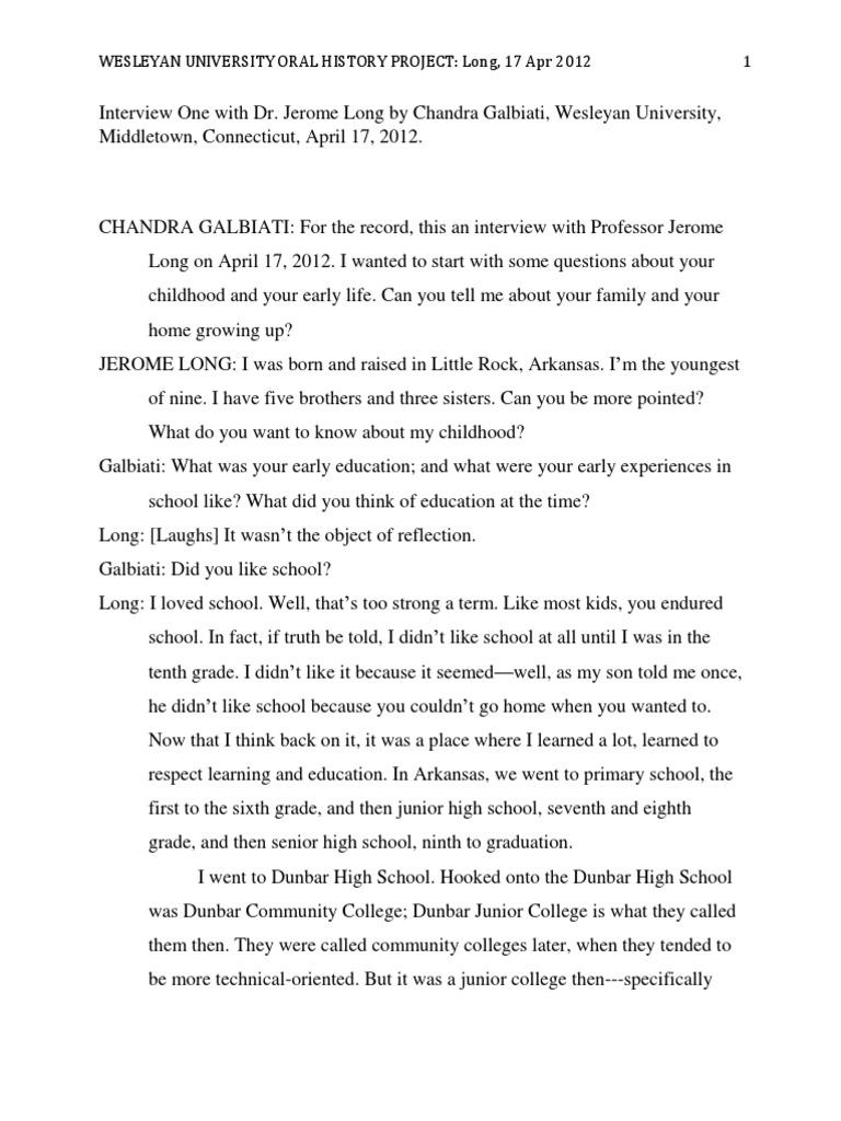 Dr. Jerome Long's Early Life Insights | PDF | Liberia | Korean War