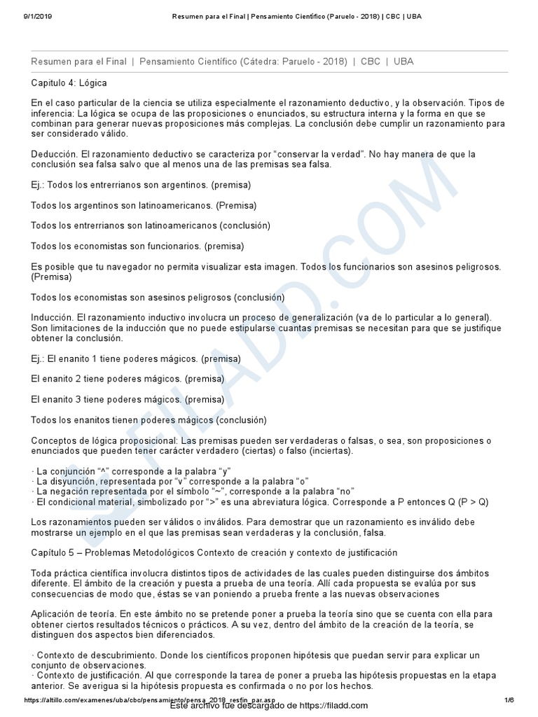 Resumen para El Final - IPC Paruelo | PDF | Teoría | Axioma
