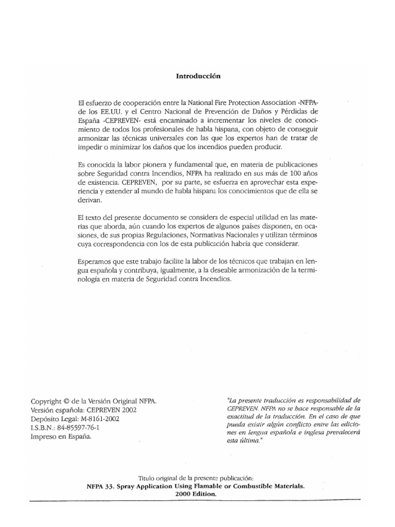 Manual Nfpa 33 | PDF