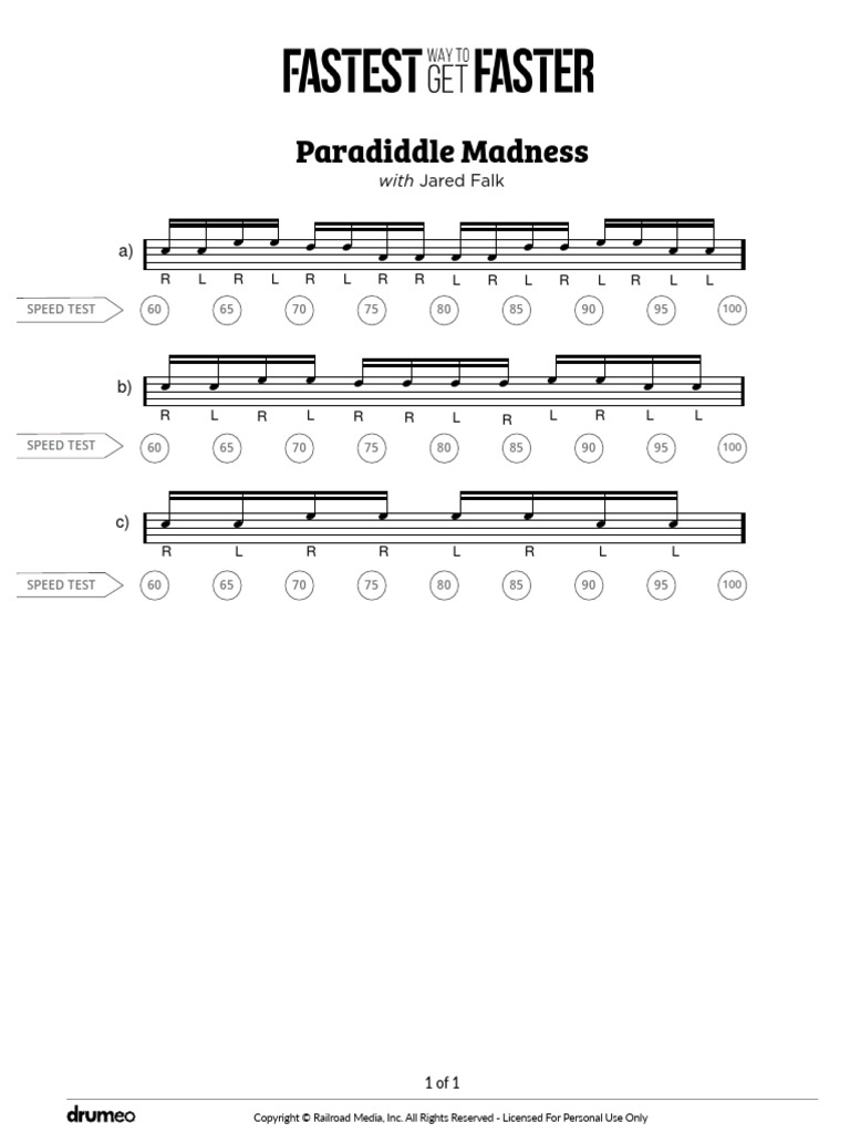 01 Paradiddle Madness | PDF