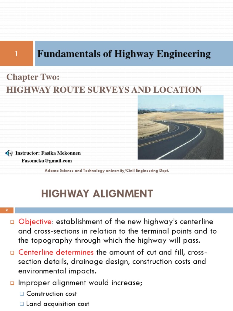 2 Highway Route Surveys & Location | PDF | Civil Engineering | Surveying
